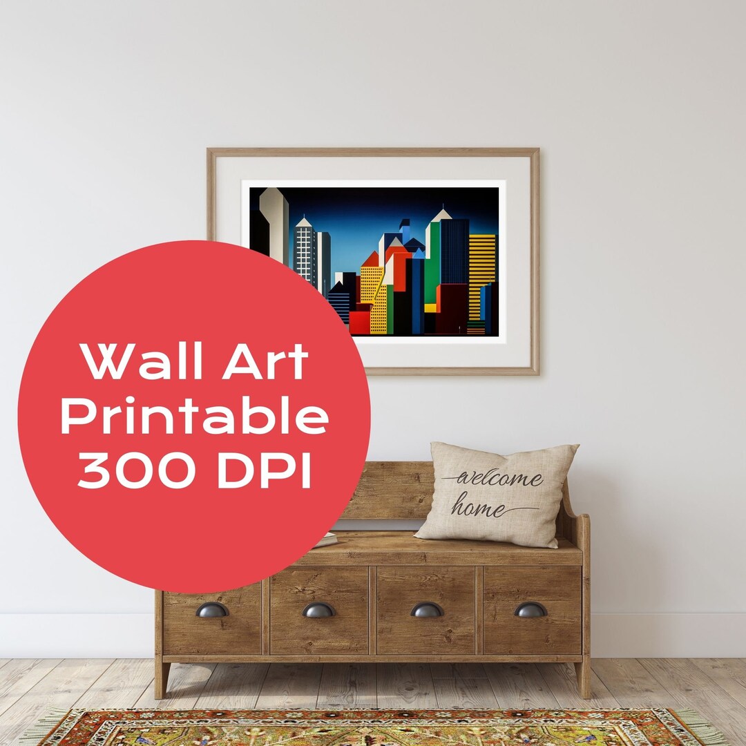 Cyberpunk City Digital Art Print, AI Generated, Wall Art, Home Decor - Etsy