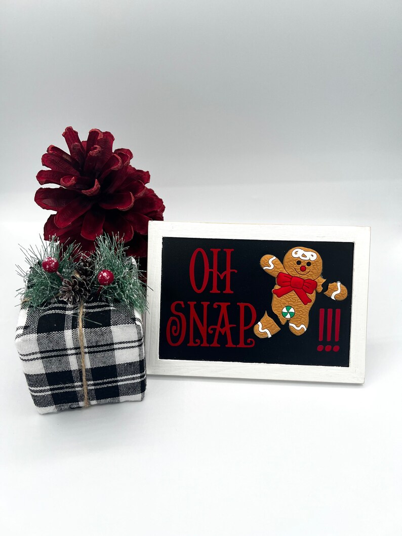 Oh Snap Gingerbread Man Table Decoration Distressed - Etsy