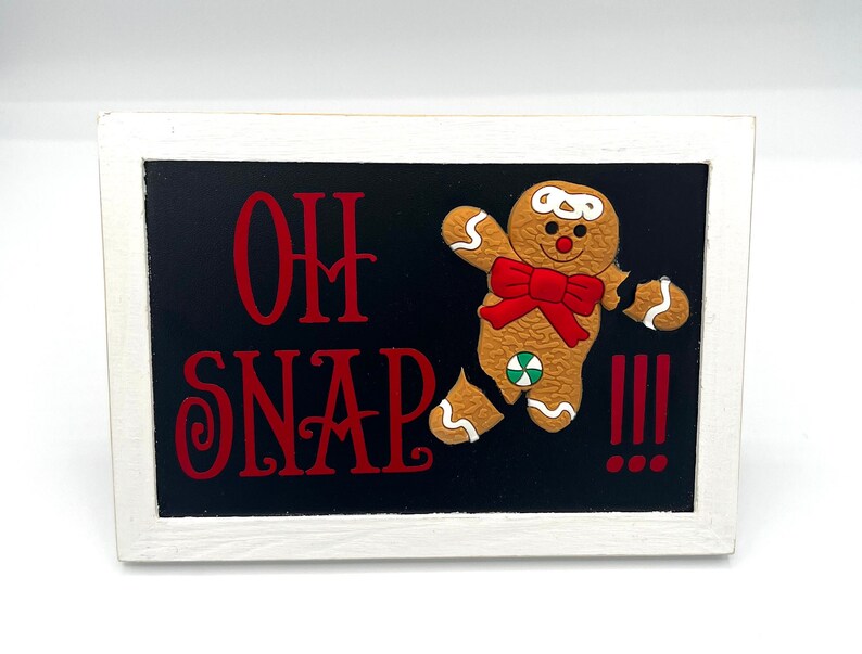Oh Snap Gingerbread Man Table Decoration Distressed - Etsy