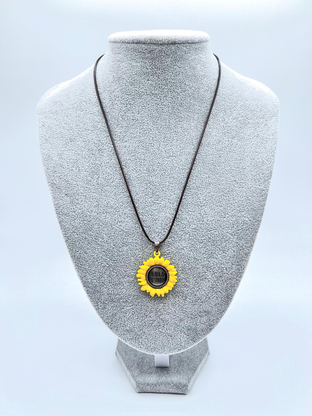 Sunflower Charm Necklace, Spring and Summer Inspired, "be Bright Be ...
