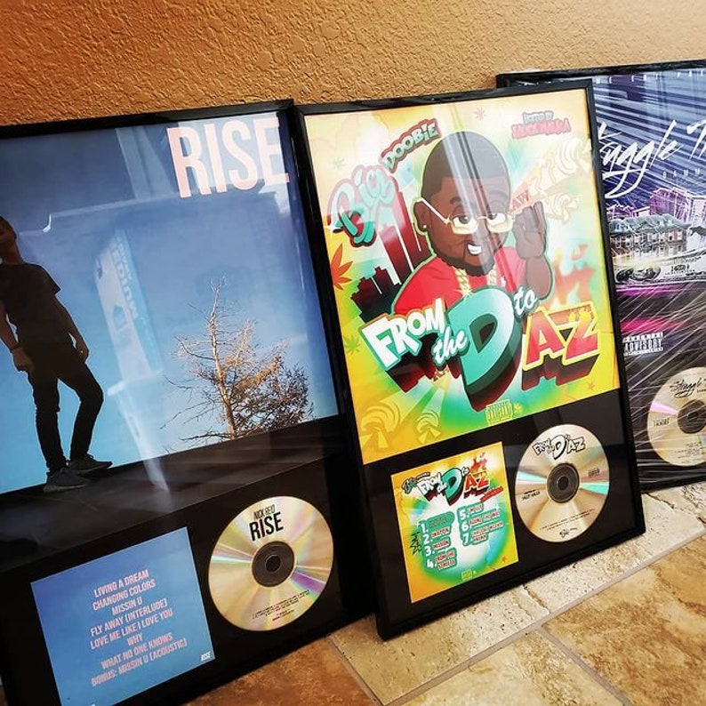 Custom Framed Music Cd Mixtape Plaque Record Album Frames Awards ...