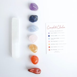 Complete Chakra Crystal Wellbeing Kit, Chakra Sets, Chakra Gift Set ...