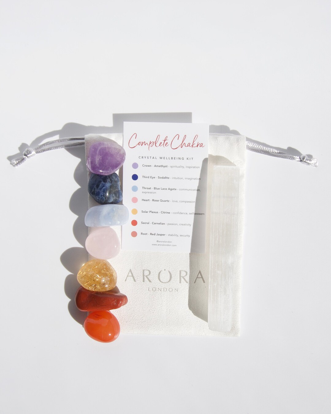 Complete Chakra Crystal Wellbeing Kit, Chakra Sets, Chakra Gift Set ...