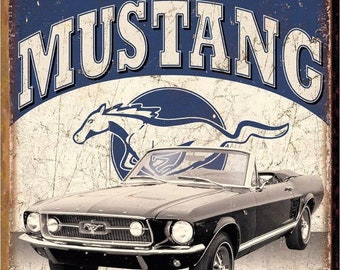 Mustang Metal Sign | Etsy