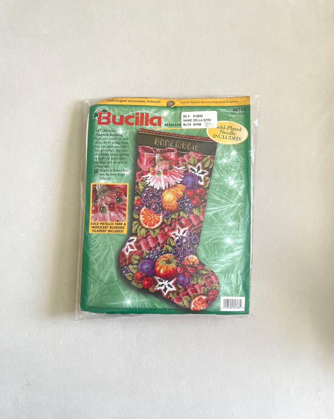 Bucilla Fruit Stocking Needlepoint Kit 60768 Della Robbia - Etsy