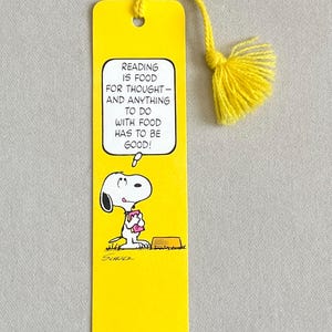 Vintage Snoopy “reading is Food for Thought” Hallmark Bookmark - Etsy