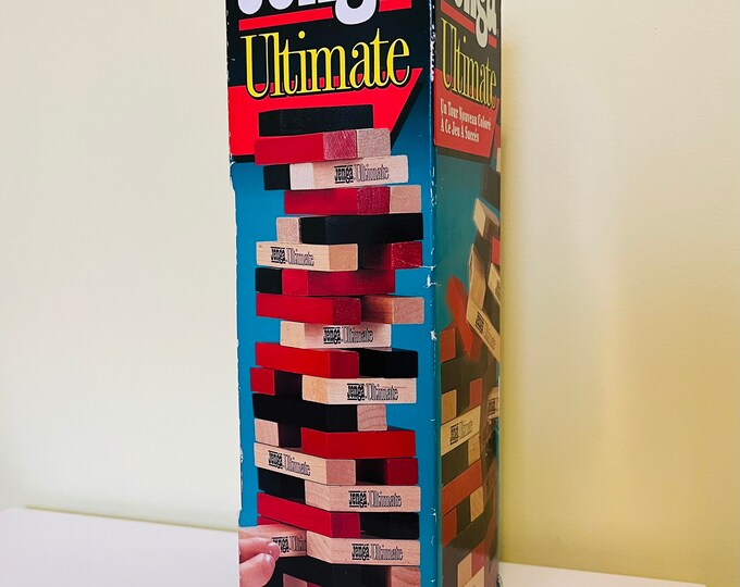 Vintage Jenga Ultimate Coloured Blocks and Dice Game - Etsy