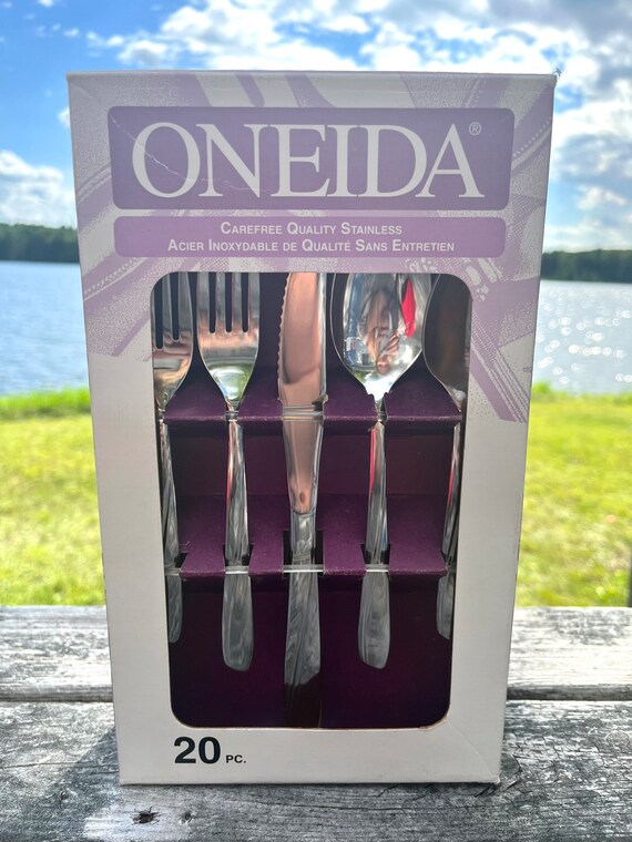 Vintage ONEIDA Baltic Stainless Flatware 20 PC Set - Etsy