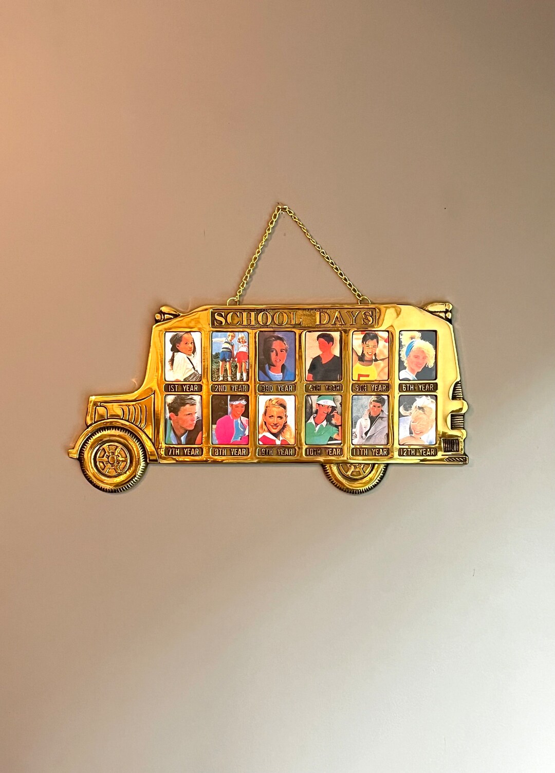 NOS Vintage Brass School Days Bus Photo Frame - Etsy