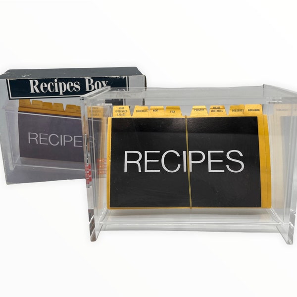 Acrylic Recipe Box - Etsy