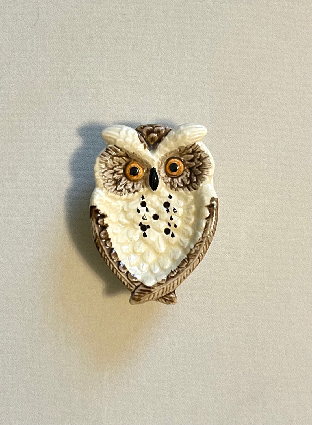 Vintage Owl Enesco Tea Bag Holder - Etsy