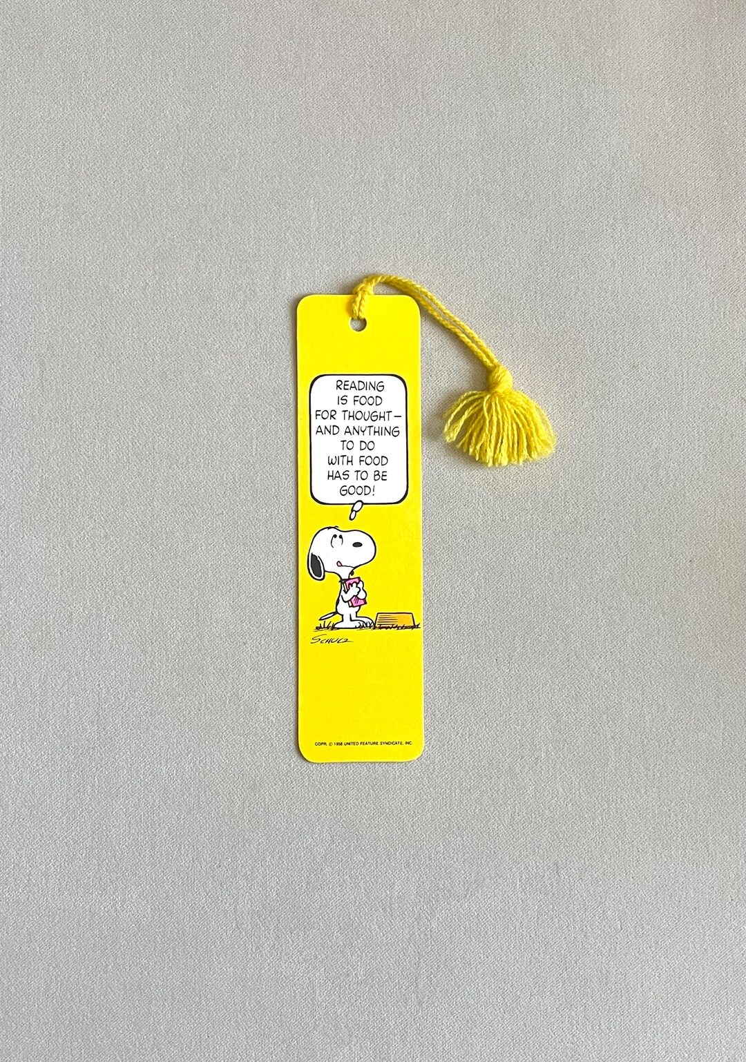 Vintage Snoopy “reading is Food for Thought” Hallmark Bookmark - Etsy