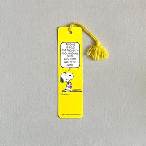 Vintage Snoopy “reading is Food for Thought” Hallmark Bookmark - Etsy