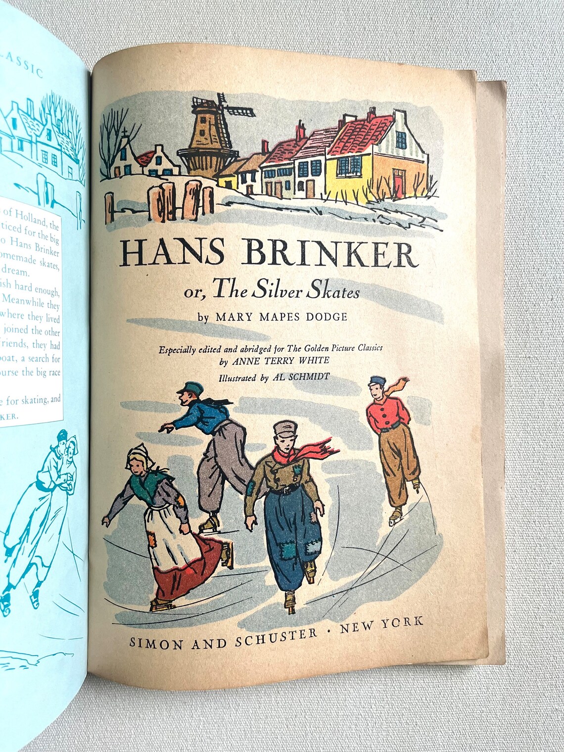 Vintage 1957 Hans Brinker the Silver Skates Book - Etsy