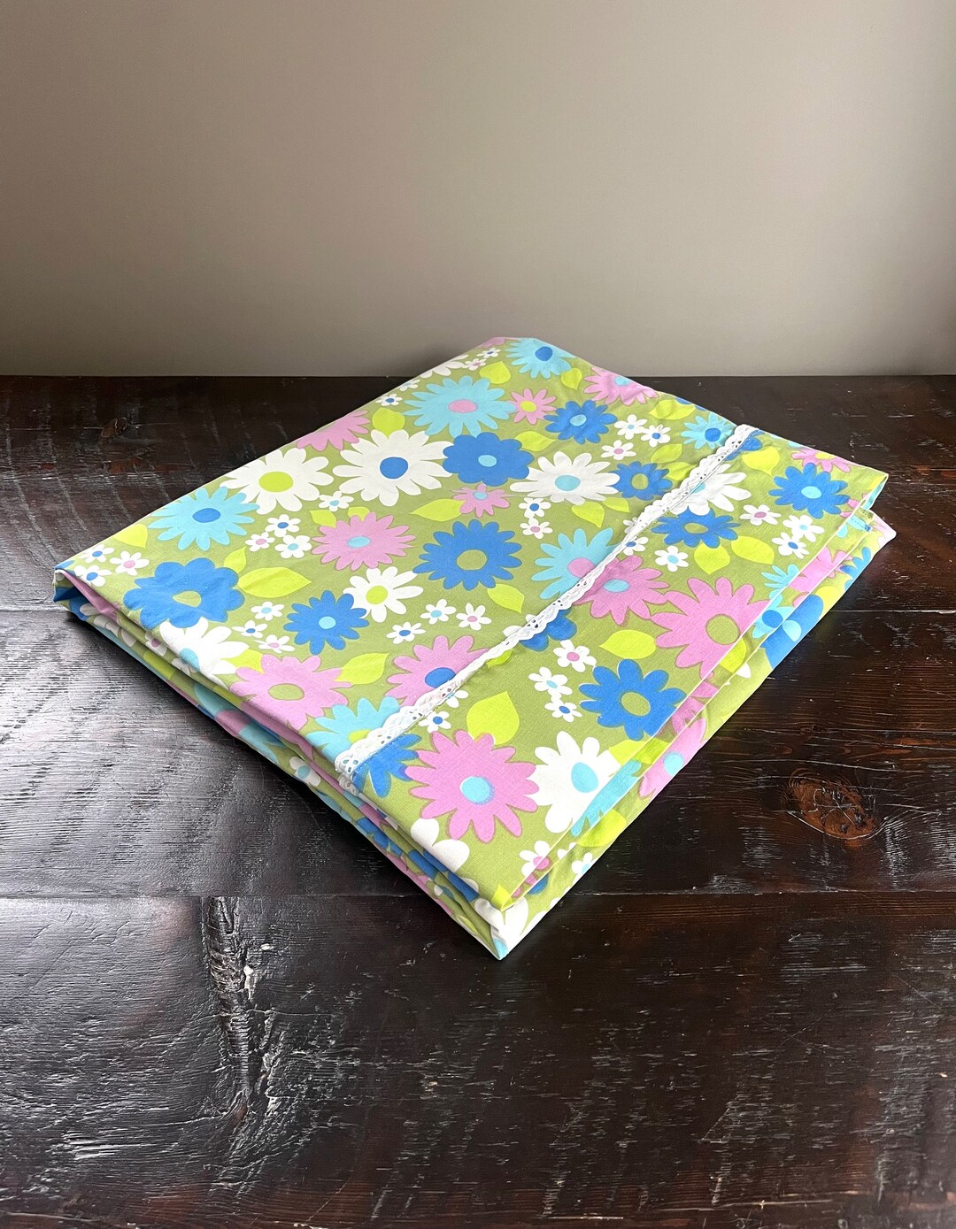 Vintage Flower Daisy Twin Sheet - Etsy