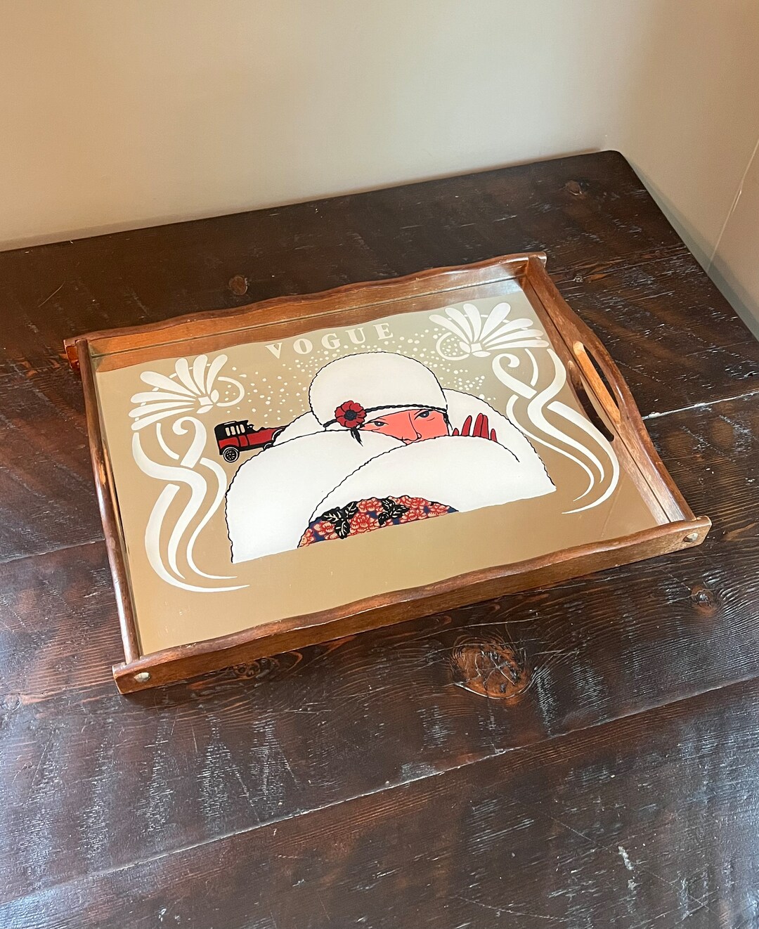 Art Deco Style Vogue Mirror Tray - Etsy