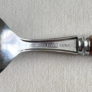 Vintage Japan MB Marbled Bakelite Handled Stainless Steel Spoons - Etsy