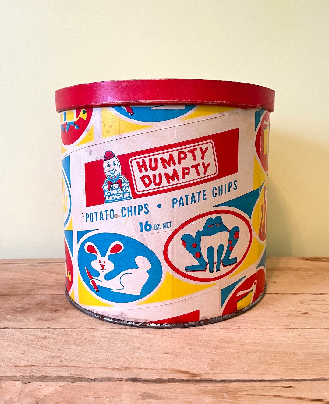 Vintage Humpty Dumpty Potato Chip Container - Etsy