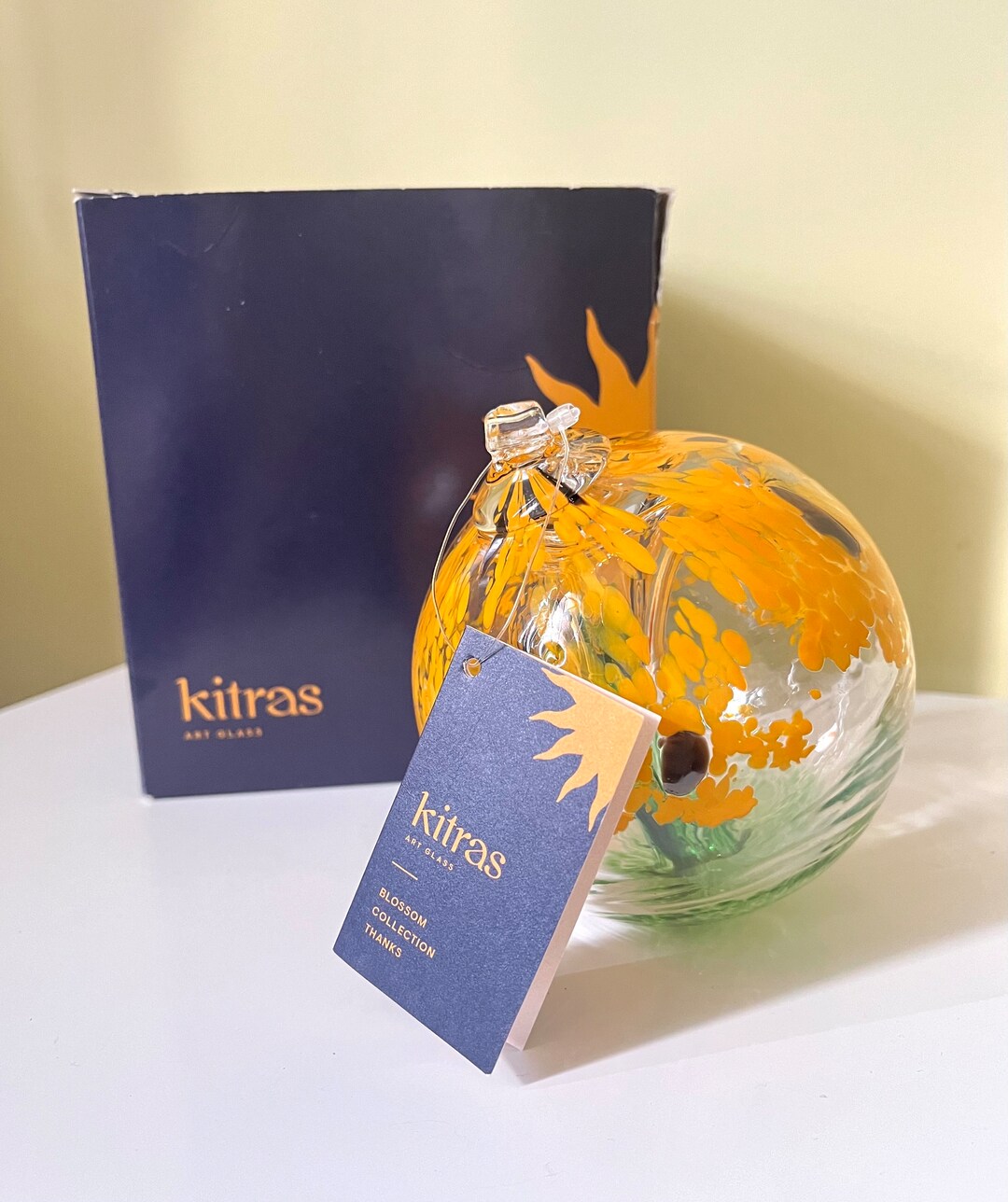 Kitras Art Glass Friendship Blossom Ball Hand Blown Glass 3.75 - Etsy