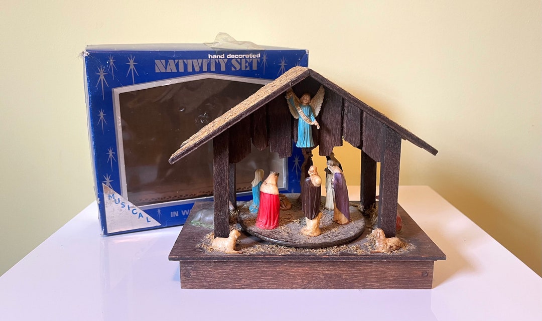 Vintage Musical Nativity Set Hong Kong - Etsy