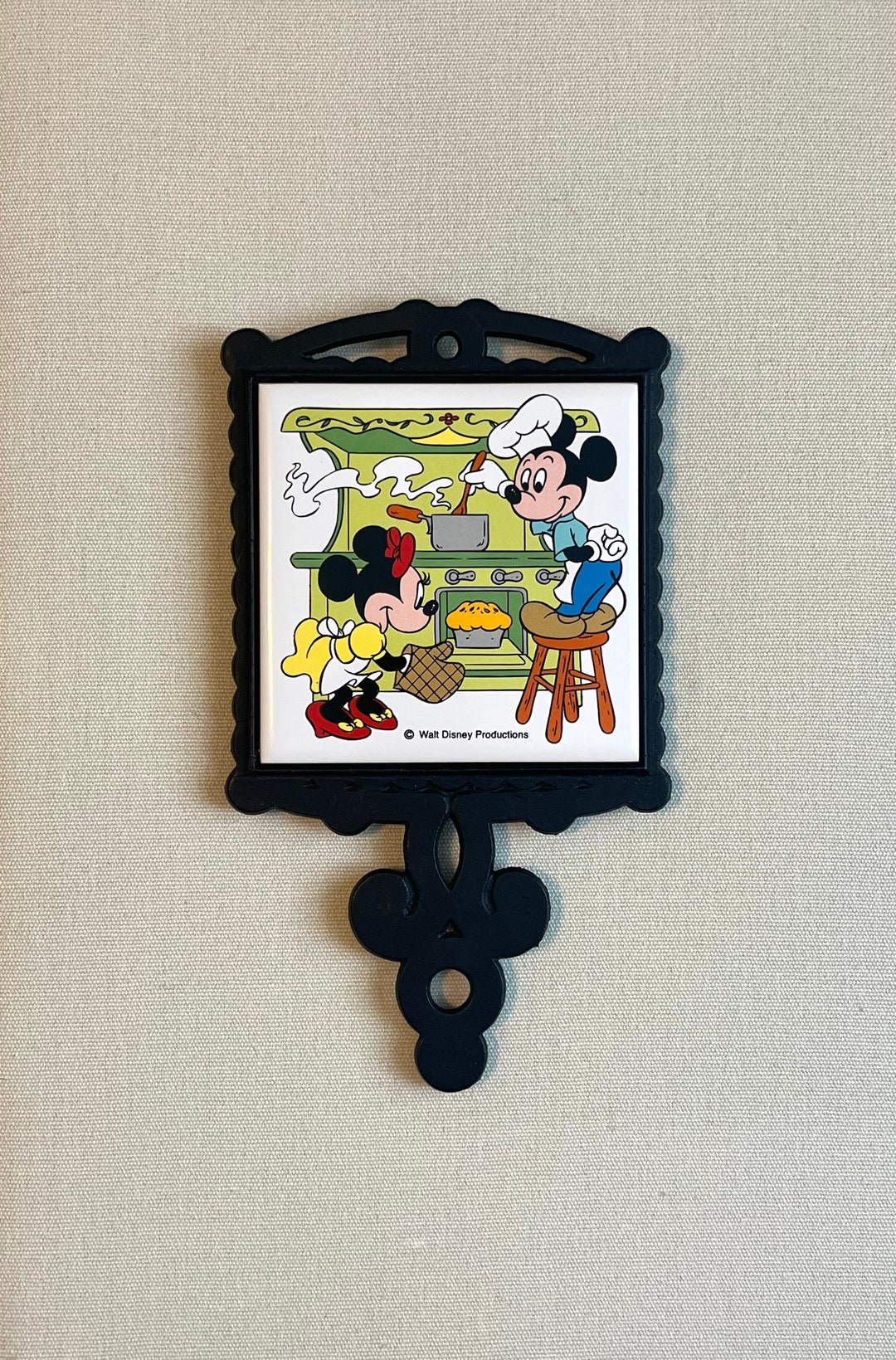 Vintage Walt Disney Mickey & Minnie Mouse Trivet - Etsy