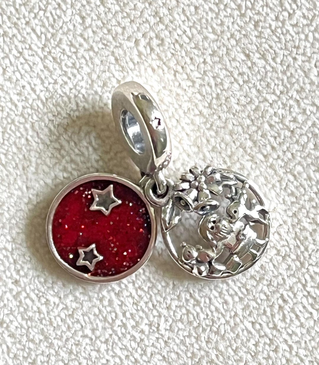 Authentic Pandora Sterling Silver Santa & Reindeer Love, Peace, Joy ...