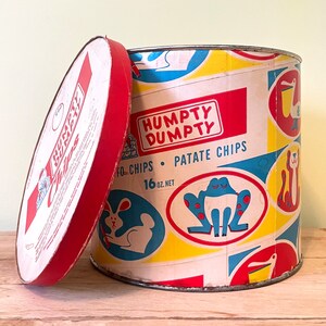 Vintage Humpty Dumpty Potato Chip Container - Etsy