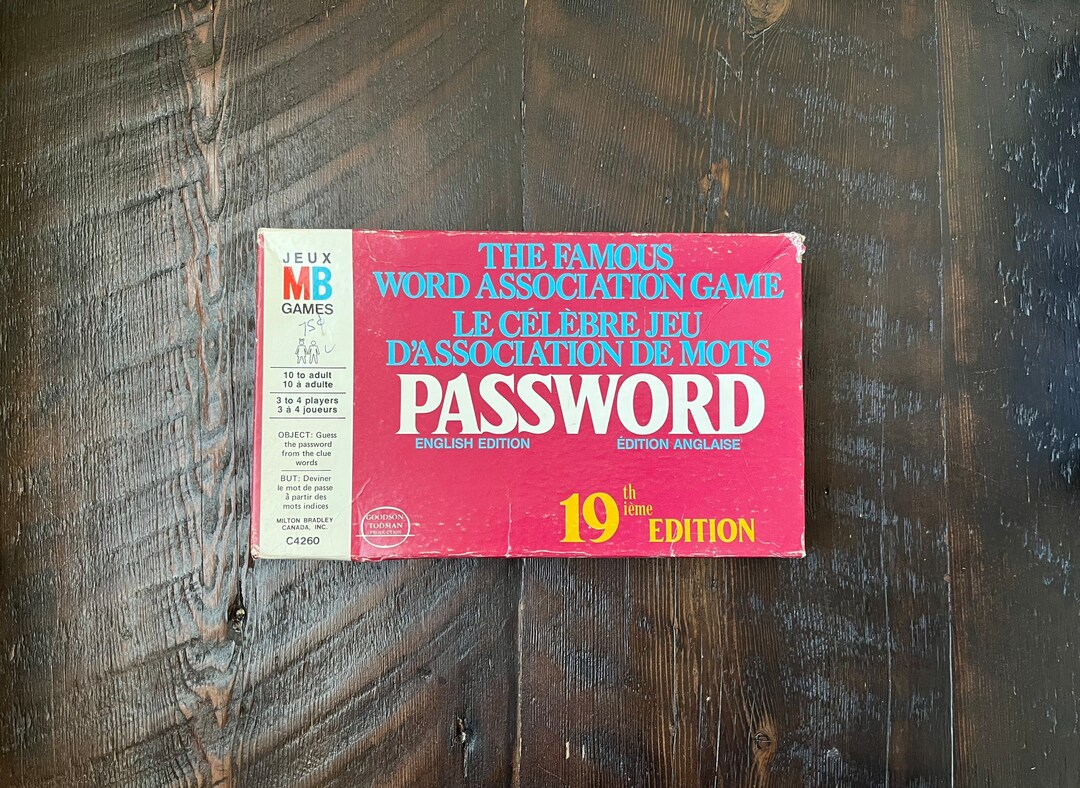 Vintage Password Game 14th Edition - Etsy