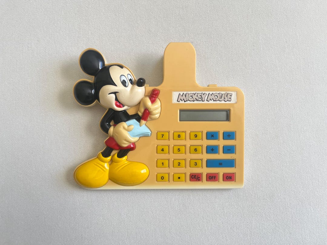 Vintage Mickey Mouse Calculator - Etsy