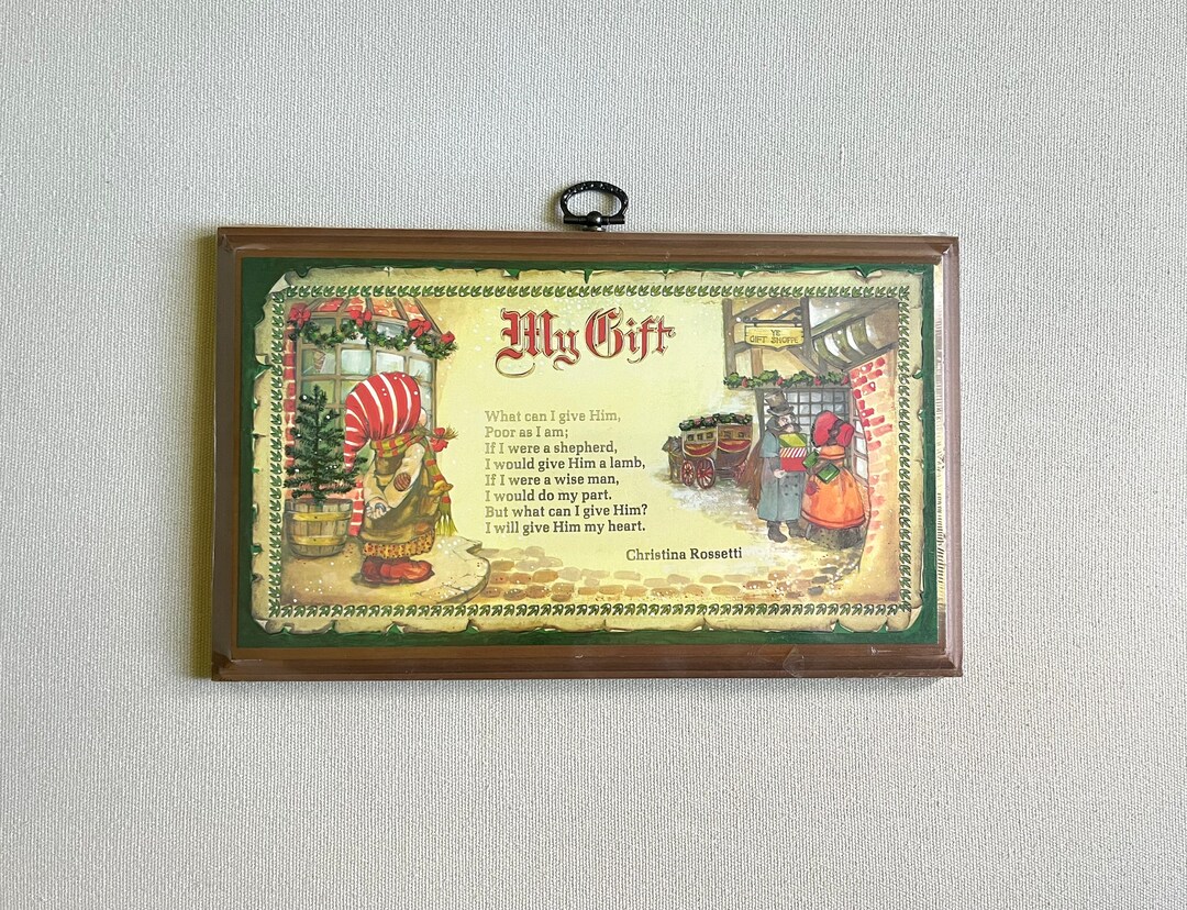 Vintage Christmas “my Gift” Poem Wall Plaque - Etsy