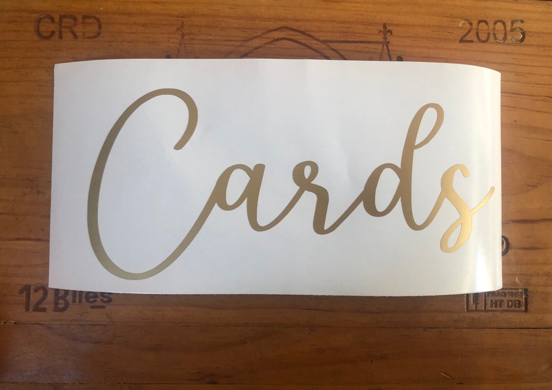 Wedding Cards Sign | Card Decal | Wedding Card Post Box Sticker - Etsy UK