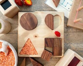 Wooden Fractions Puzzle - Etsy