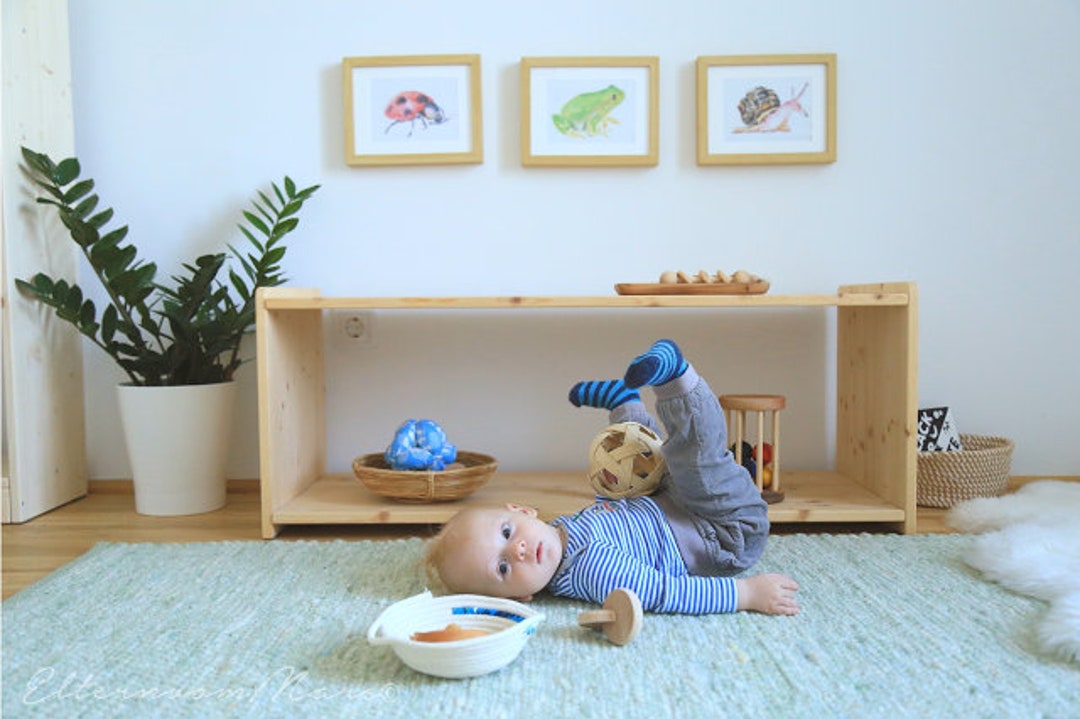 Montessori Low Baby Shelf FREE SHIPPING in EU Solid - Etsy