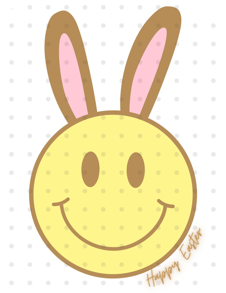Smiley Easter Bunny Png - Etsy
