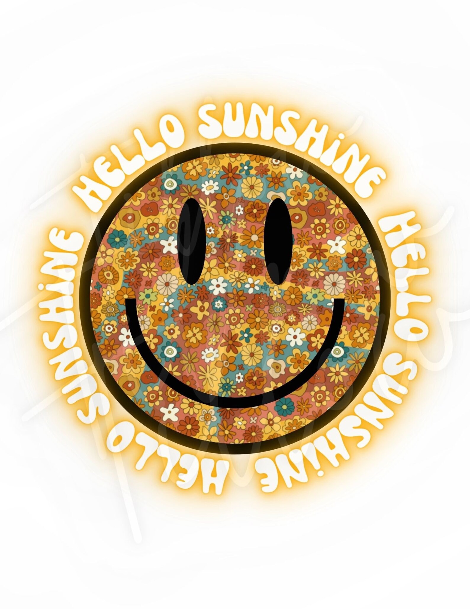 Hello Sunshine Png, Digital Download, Png, Sunshine Png, Retro Png ...