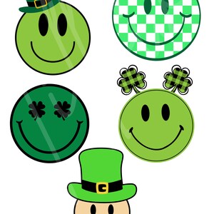 St.patricks Png Bundle Smiley Face Bundle - Etsy