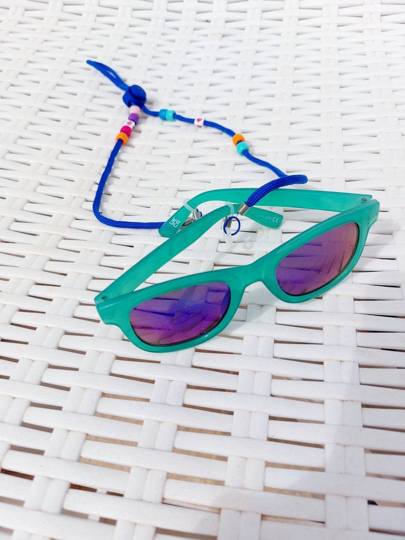 Kids Eyeglass Strap. Blue Kids Strong Eyeglass Cord With Colourful ...