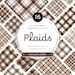 Silver Watercolor Plaid - Pack of Seamless Digital Papers. Printable ...