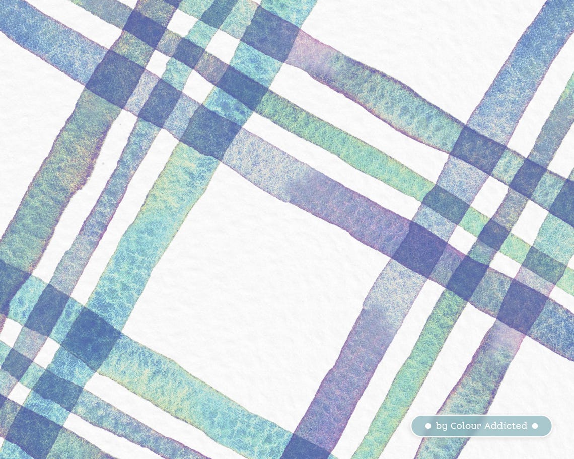 Opalescent Plaid - Pack of Digital Papers. Seamless Printable ...