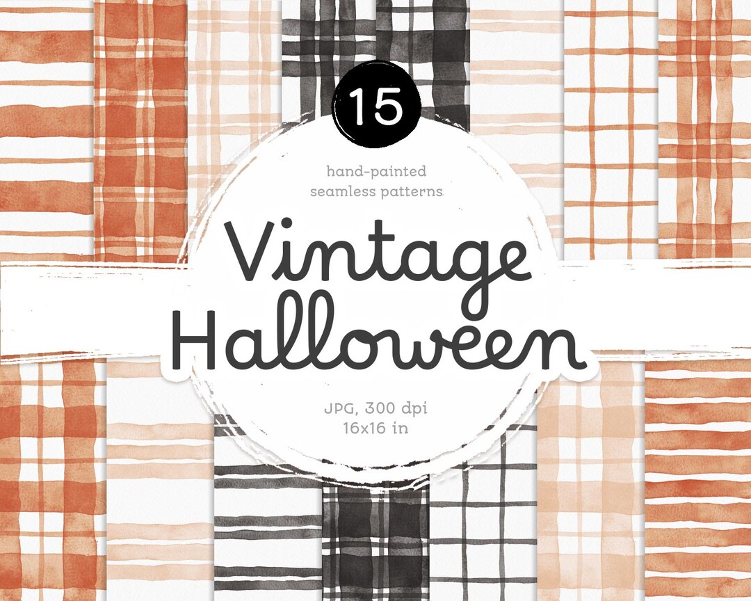 Vintage Halloween - Pack of Digital Papers. Seamless Printable ...