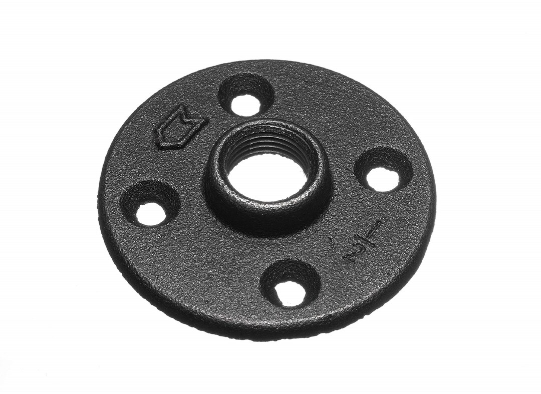 Ironwerks Designs 3/4 Metal Flange Decorative Pipe Shelf Décor ...