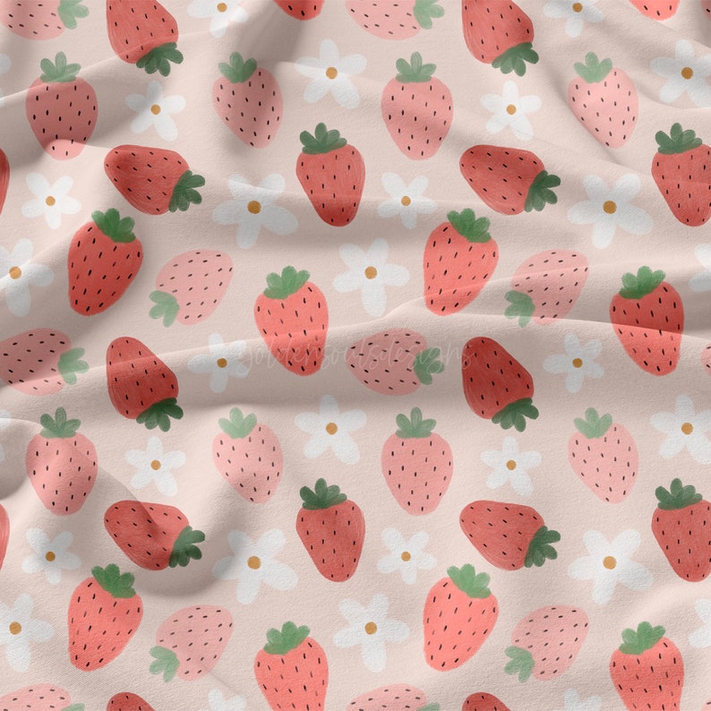 Strawberry Sweetie & Stripes Cute Summer Spring Seamless - Etsy