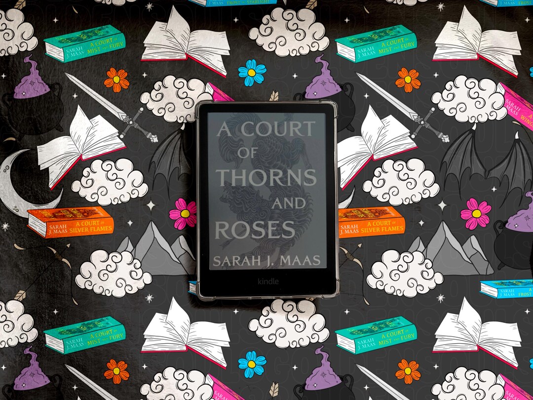 Court Books - ACOTAR, Seamless, Digital Design, Two Files Main and ...