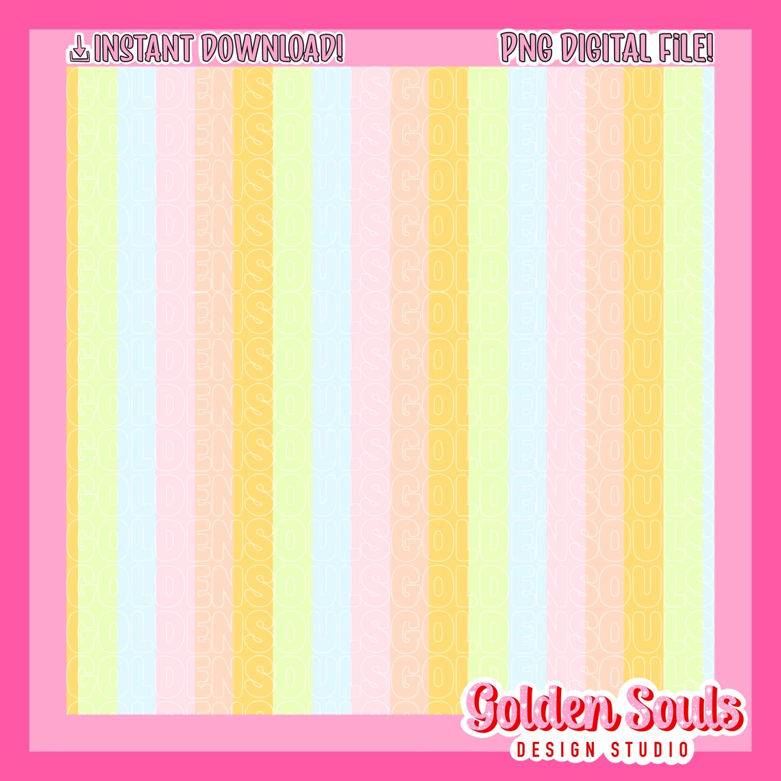 Book Girlies + Stripes - Cute, Summer, Seamless, Digital Design, Set ...