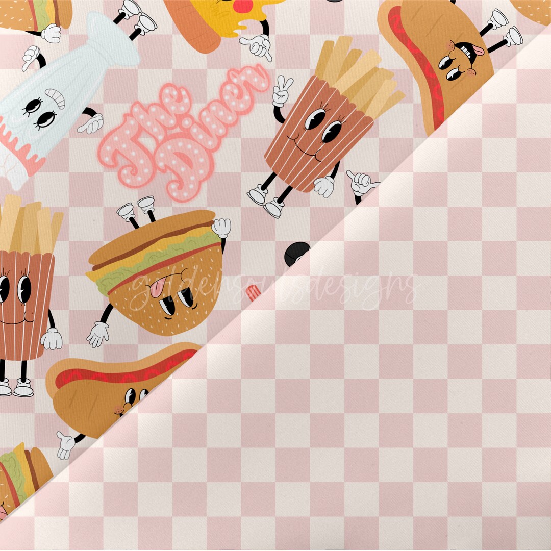 The Diner & Chex Cute Summer Food Seamless Digital Design, Two Files ...