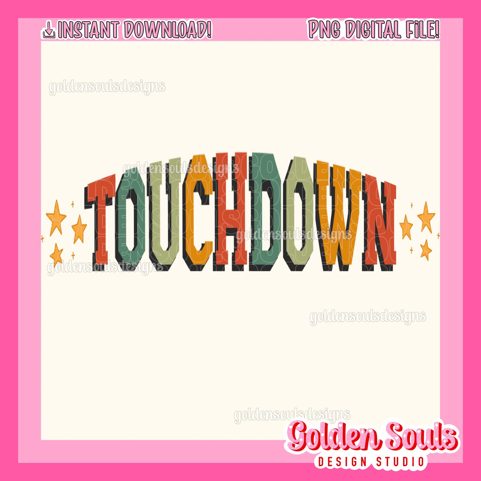 Touchdown PNG - Cute, Sports, PNG, Digital Design, Shirt, Sublimation ...