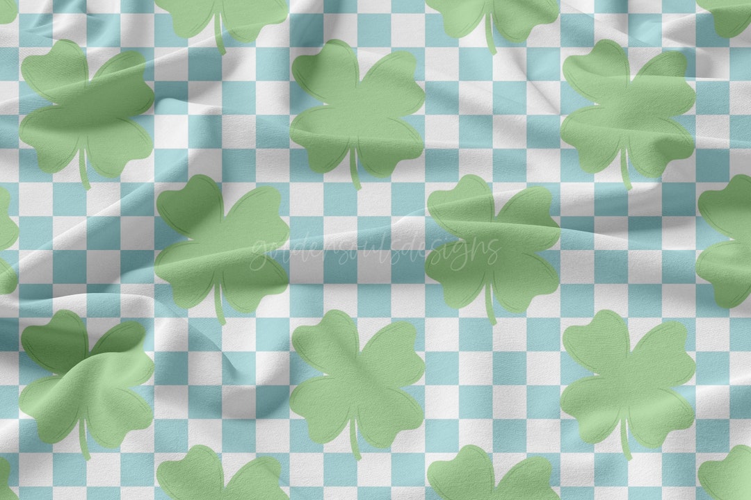Clover Chex & Stripes - Cute St Patricks Spring Seamless Digital Design ...
