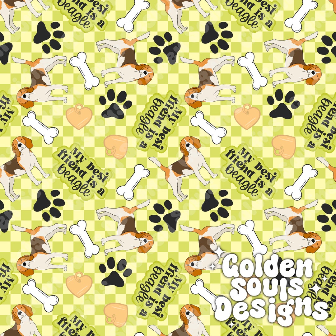 Beagles & Stripes - Puppy, Cute Dogs, Seamless Digital Design, Two ...