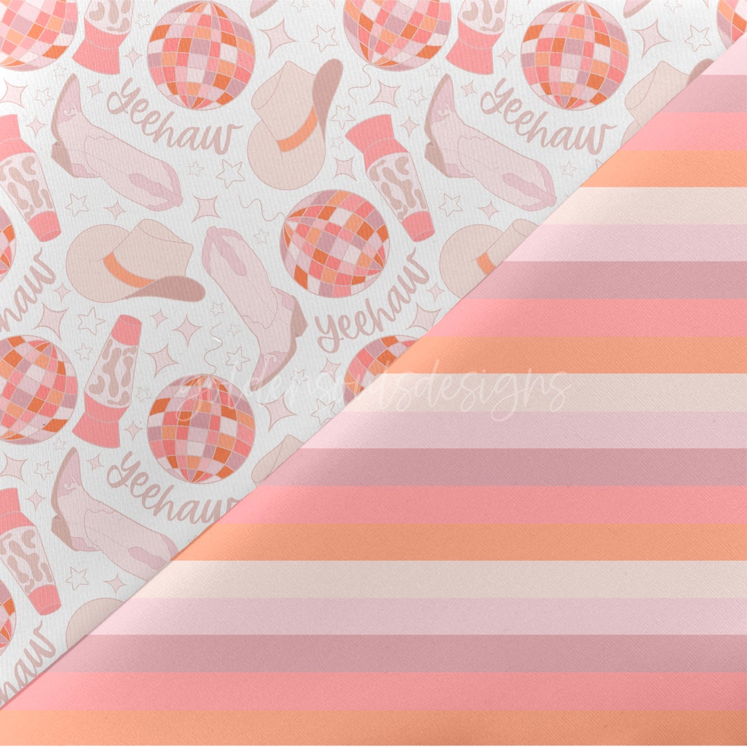 Disco Yeehaw & Stripes - Cute Western Seamless Digital Design, Two ...