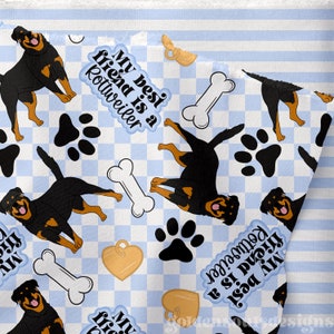 Rottweiler & Stripes - Puppy, Cute Dogs, Seamless Digital Design, Two ...